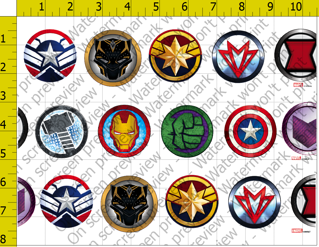 Avengers Character Logos