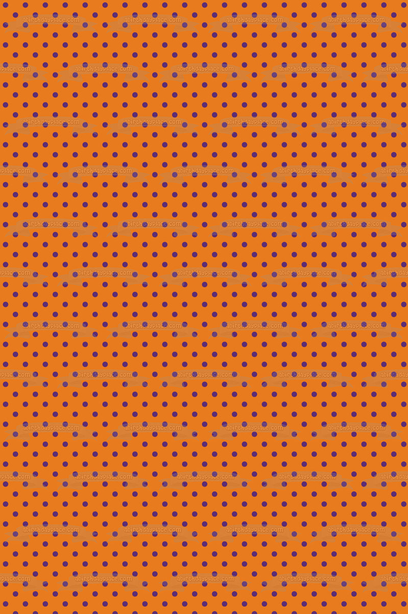 Orange And Black Polka Dots