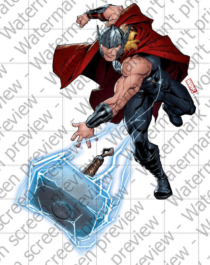 Imagen comestible para decoración de tarta de Thor de Marvel – A ...