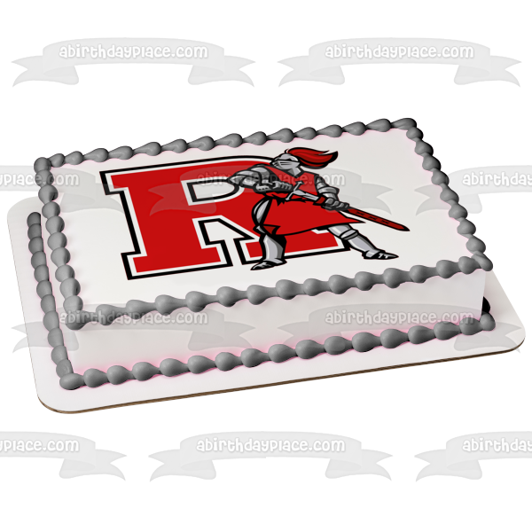 Rutgers University Sports Scarlet Knights and Their Logo Edible Cake T ...