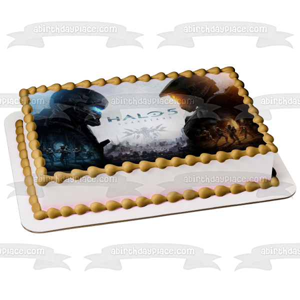 Halo 5 Guardians Master Chief Spartan Locke Edible Cake Topper Image A ...