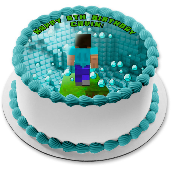 Minecraft Diamond Sword Cake