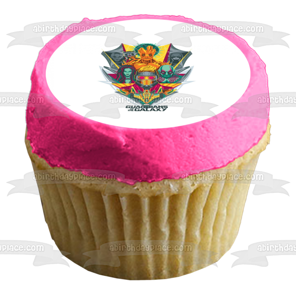 Guardians of the Galaxy Nebula Groot and Gamora Edible Cake Topper Ima ...