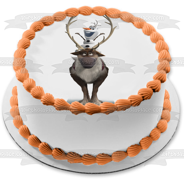 Frozen Olaf Riding Sven Edible Cake Topper Image ABPID04048 – A ...