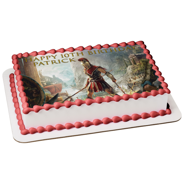 Assassins Creed Odyssey Spartan Edible Cake Topper Image ABPID52177 – A ...