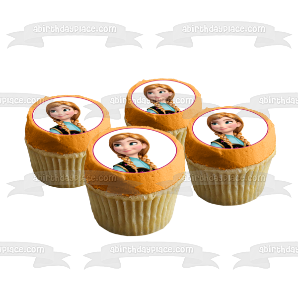 Disney Frozen Anna Smiling Edible Cake Topper Image ABPID11496 – A ...