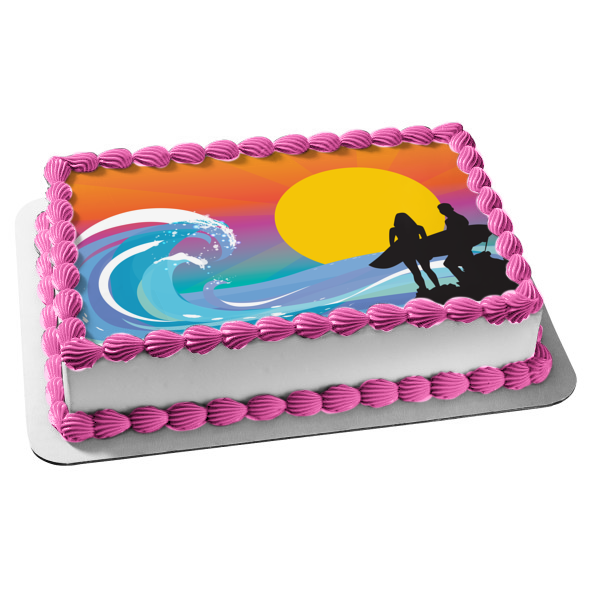 Hawaiian Sunset Cake Birthday Sheet Tropical Cake