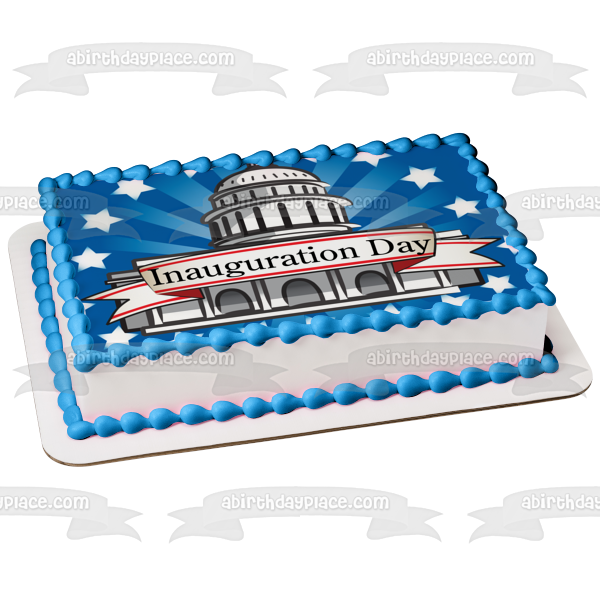 Presidential Inauguration Day White House Stars Edible Cake Topper Ima ...
