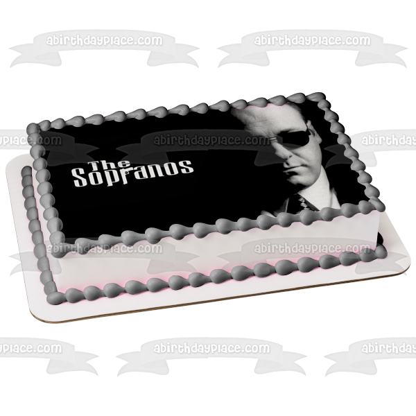 The Sopranos Tony Soprano Black and White Edible Cake Topper Image ABP ...