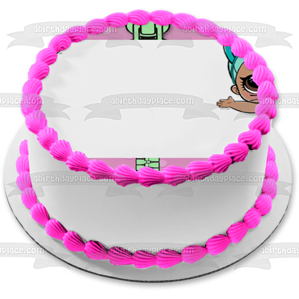 LOL Surprise Troublemaker Purple Polka Dot Border Edible Cake Topper I ...