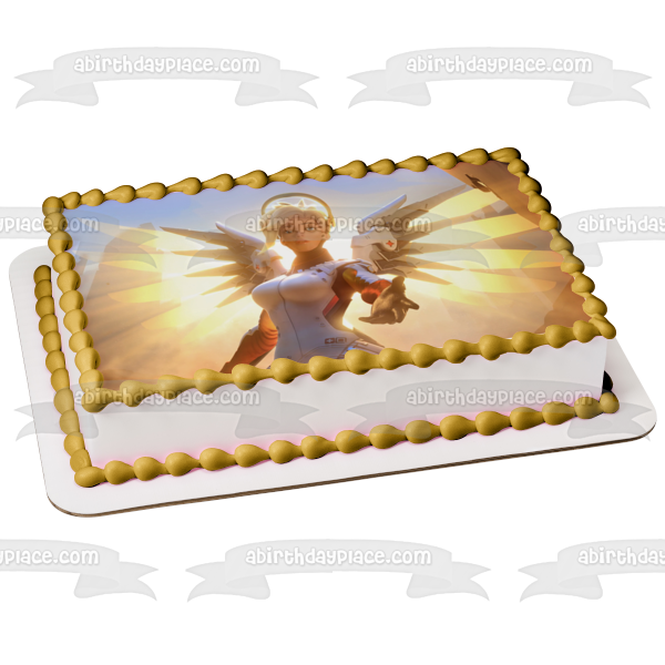 Overwatch Video Game Mercy Edible Cake Topper Image ABPID52221 – A ...
