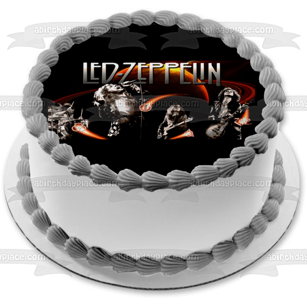 Led-Zepplin Rock Band Saturn Background Edible Cake Topper Image ABPID ...