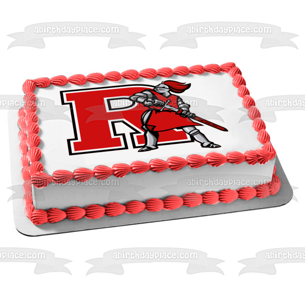 Rutgers University Sports Scarlet Knights and Their Logo Edible Cake T ...