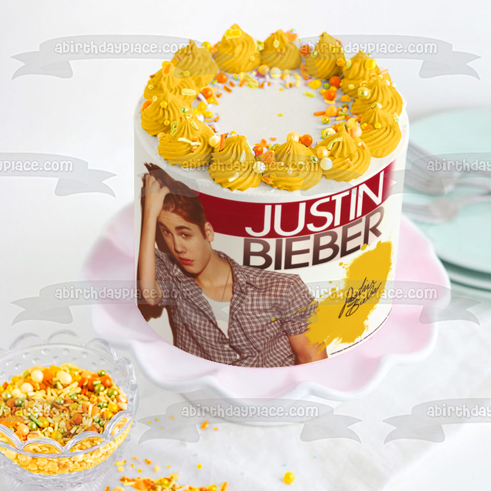Justin Bieber and His Signature Edible Cake Topper Image ABPID06096 – A ...