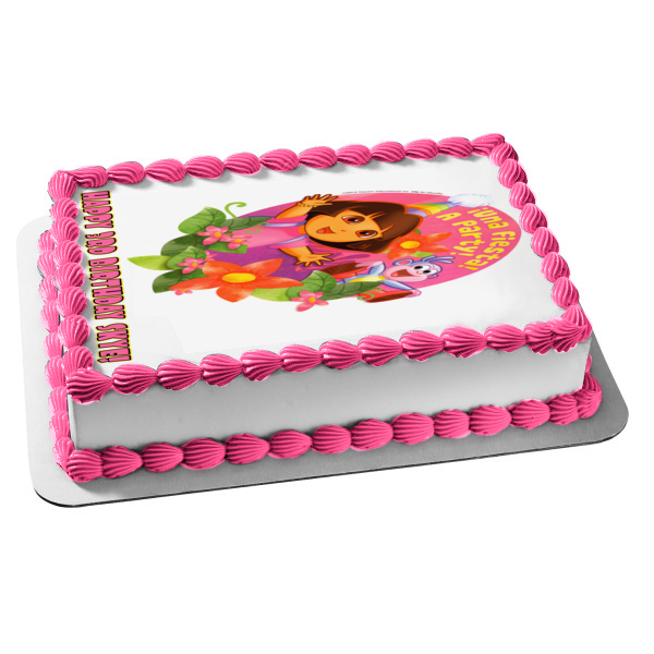 Dora Birthday Sheet Cake