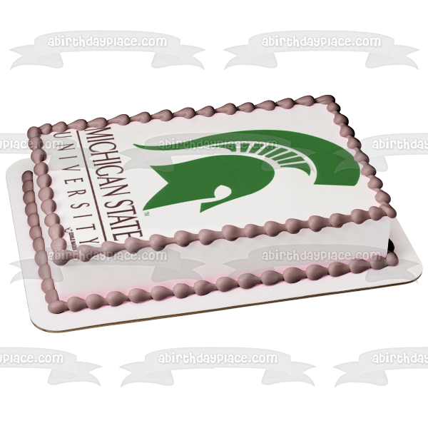 Michigan State University Spartans Logo NCAA Edible Cake Topper Image ...