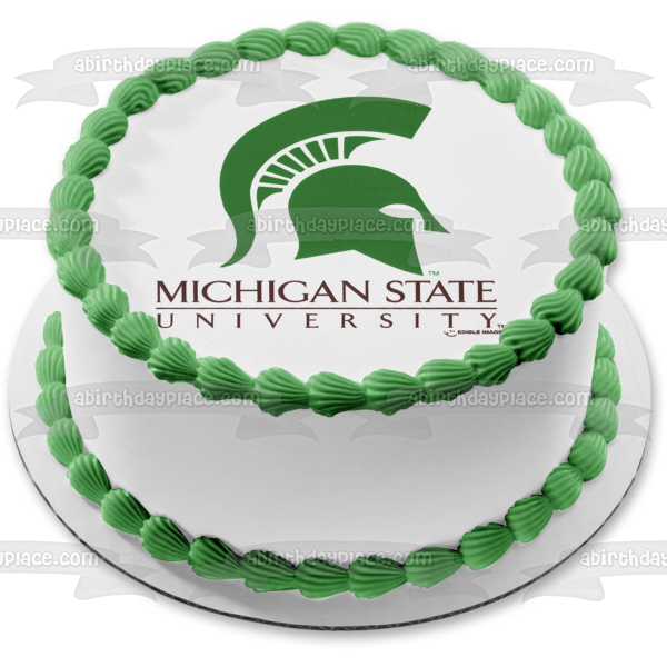 Michigan State University Spartans Logo NCAA Edible Cake Topper Image ...