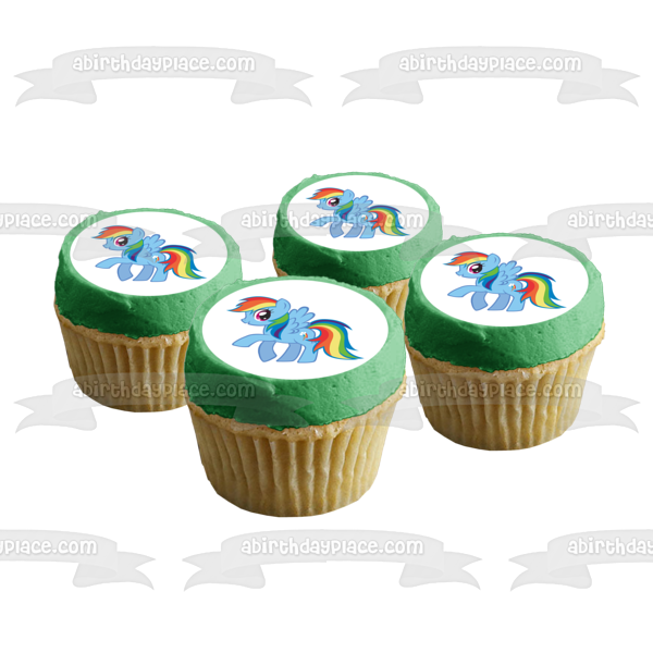 Rainbow Dash Cupcake Toppers