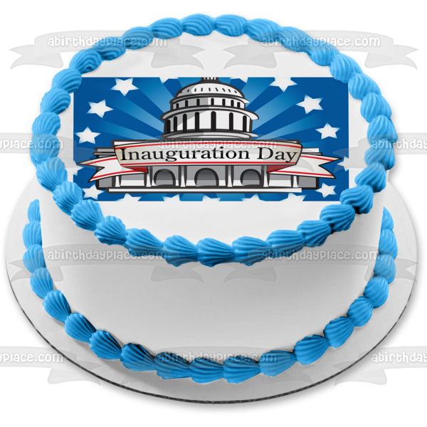 Presidential Inauguration Day White House Stars Edible Cake Topper Ima ...