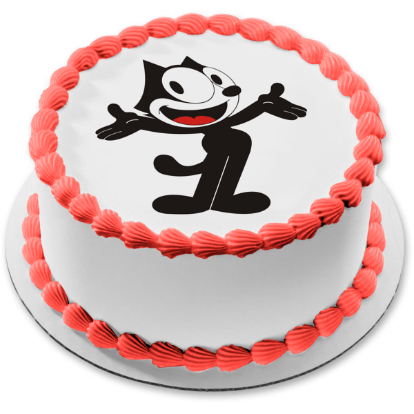 Felix the Cat Classic Cartoon Character Animated Edible Cake Topper Im ...