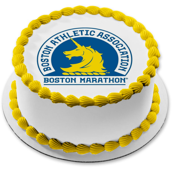 Boston Marathon Boston Athletic Association Logo Edible Cake Topper Im ...