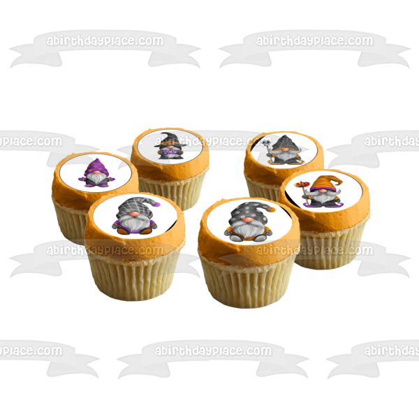 Halloween Gnomes, Wizards and Witches Edible Cupcake Topper Images ABP ...