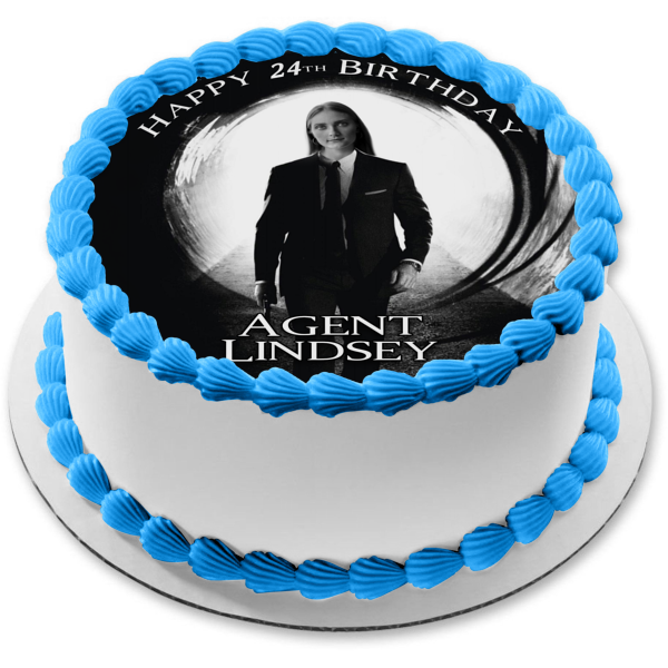 James Bond 007 Agent You Photo Frame Edible Cake Topper Image Frame AB ...
