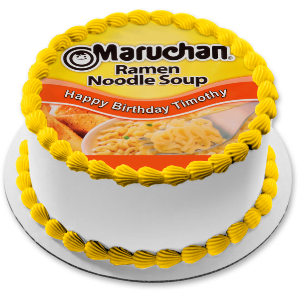 Maruchan Ramen Noodles Label Customizeable Edible Cake Topper Image AB ...