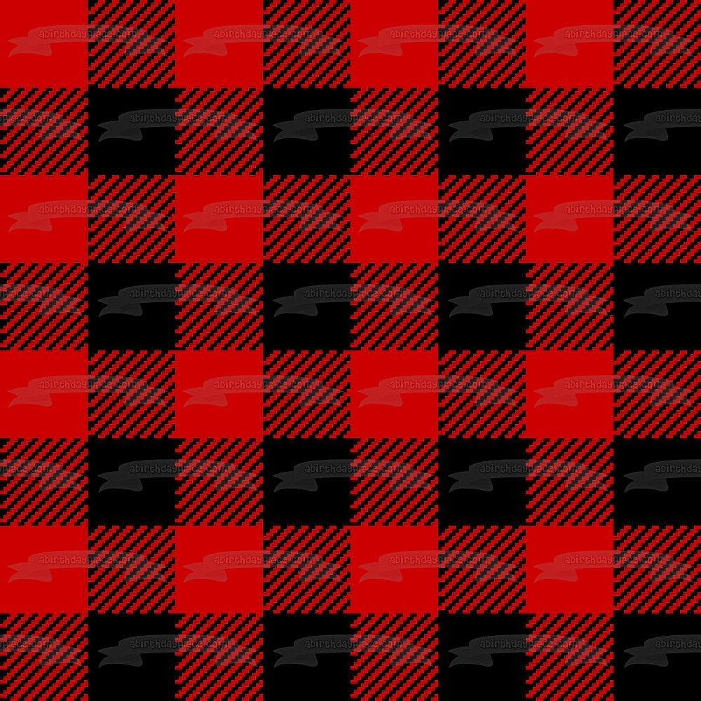 Red And Black Checkered Pattern