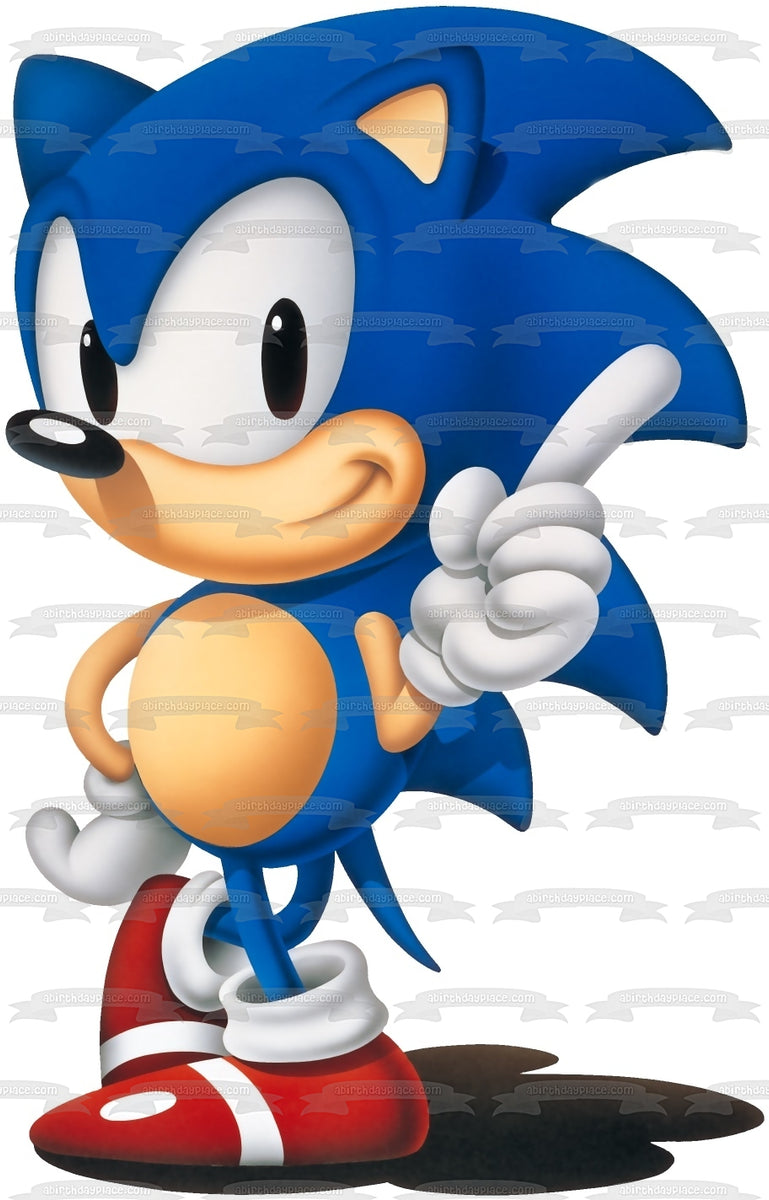 Sonic the Hedgehog Pointing Finger Edible Cake Topper Image ABPID00300 ...