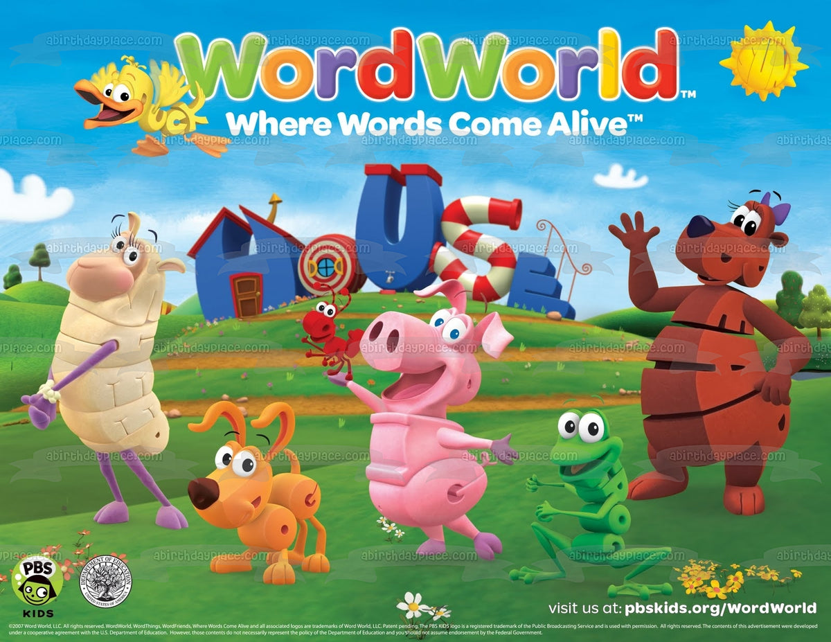 Wordworld Where Words Come Alive Frog Bear Pig Dog and Sheep Edible Ca ...