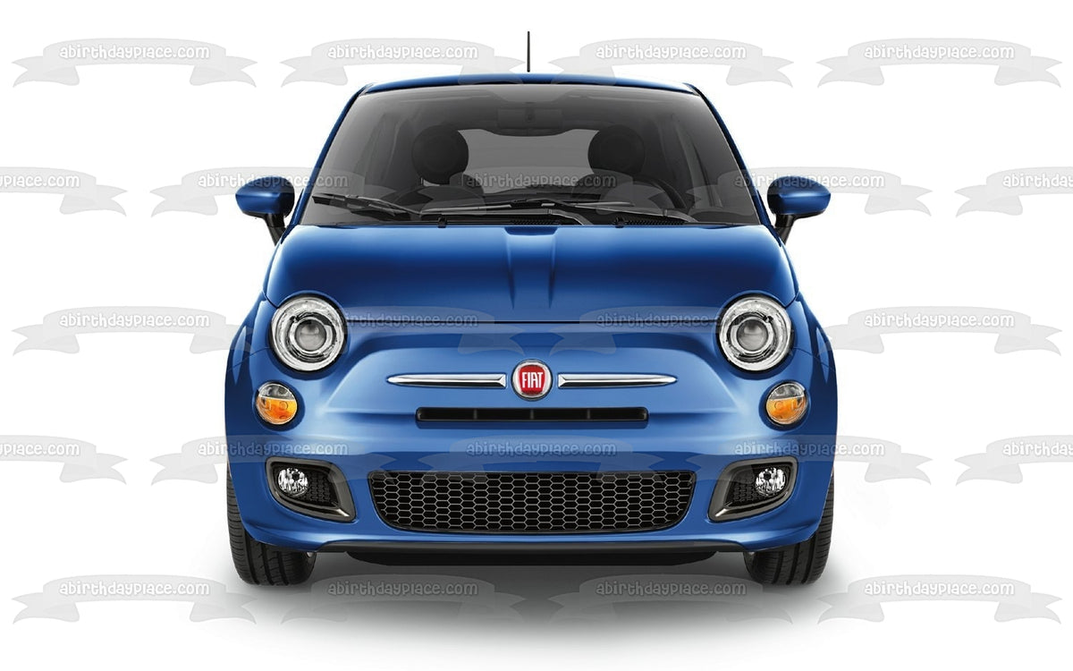 Blue Fiat 500 Wheels