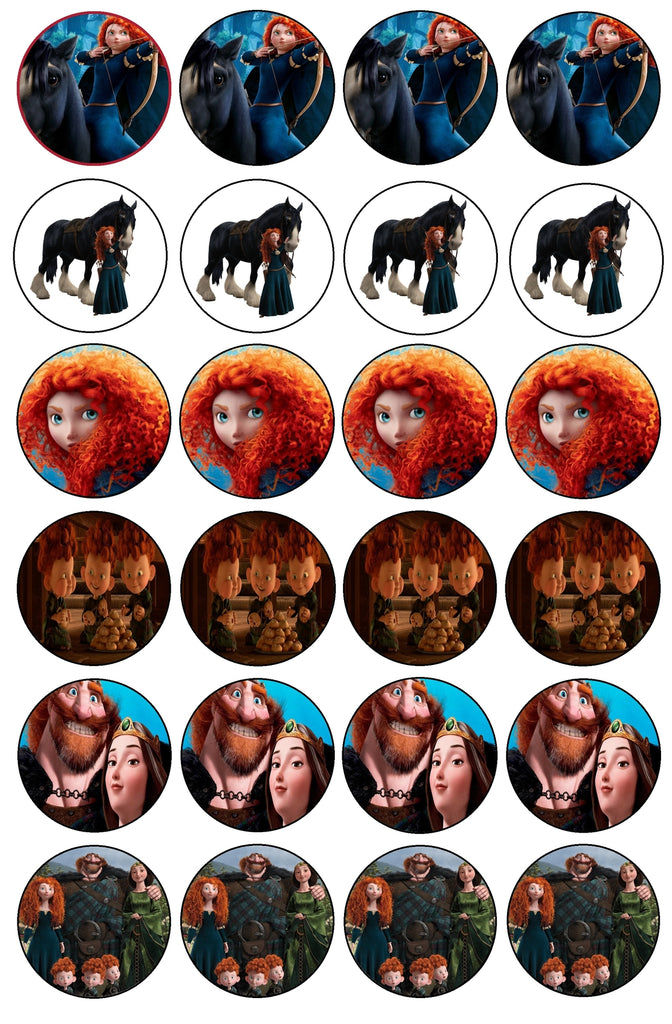 Brave Merida Angus Bow and Arrow Harris Hubert and Hamish Edible Cupca ...