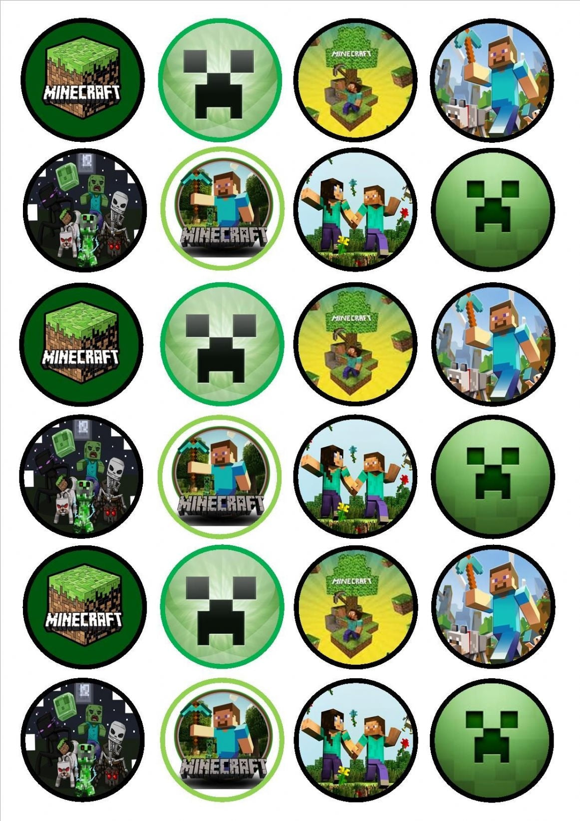 Minecraft Cake Toppers