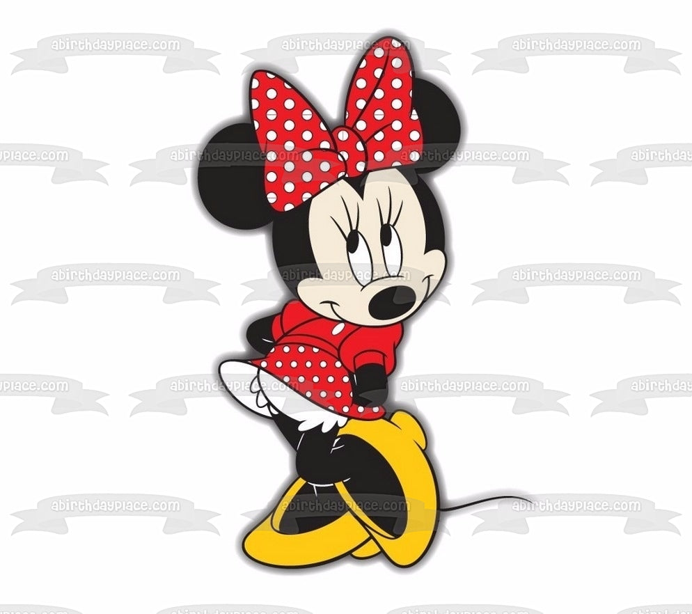 Red Minnie Mouse Cake Topper