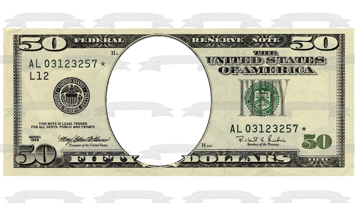 50 Dollar Bill Front And Back