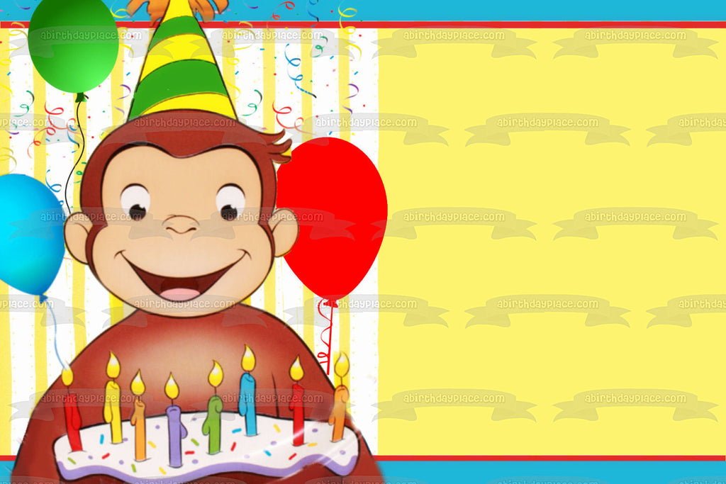 Curious George Birthday Card