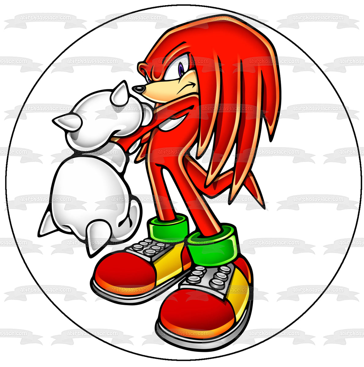 Sonic the Hedgehog Knuckles the Echidna Edible Cake Topper Image ABPID ...
