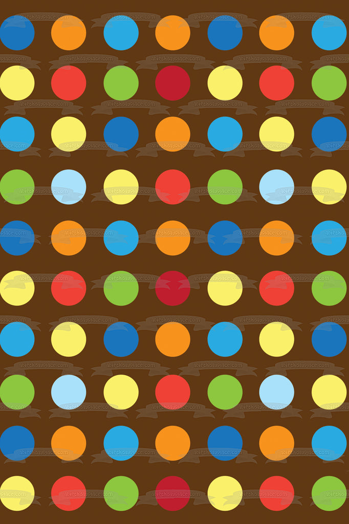 Polka Dot Pattern Blue Orange Red Green Yellow Pink Brown Background E ...