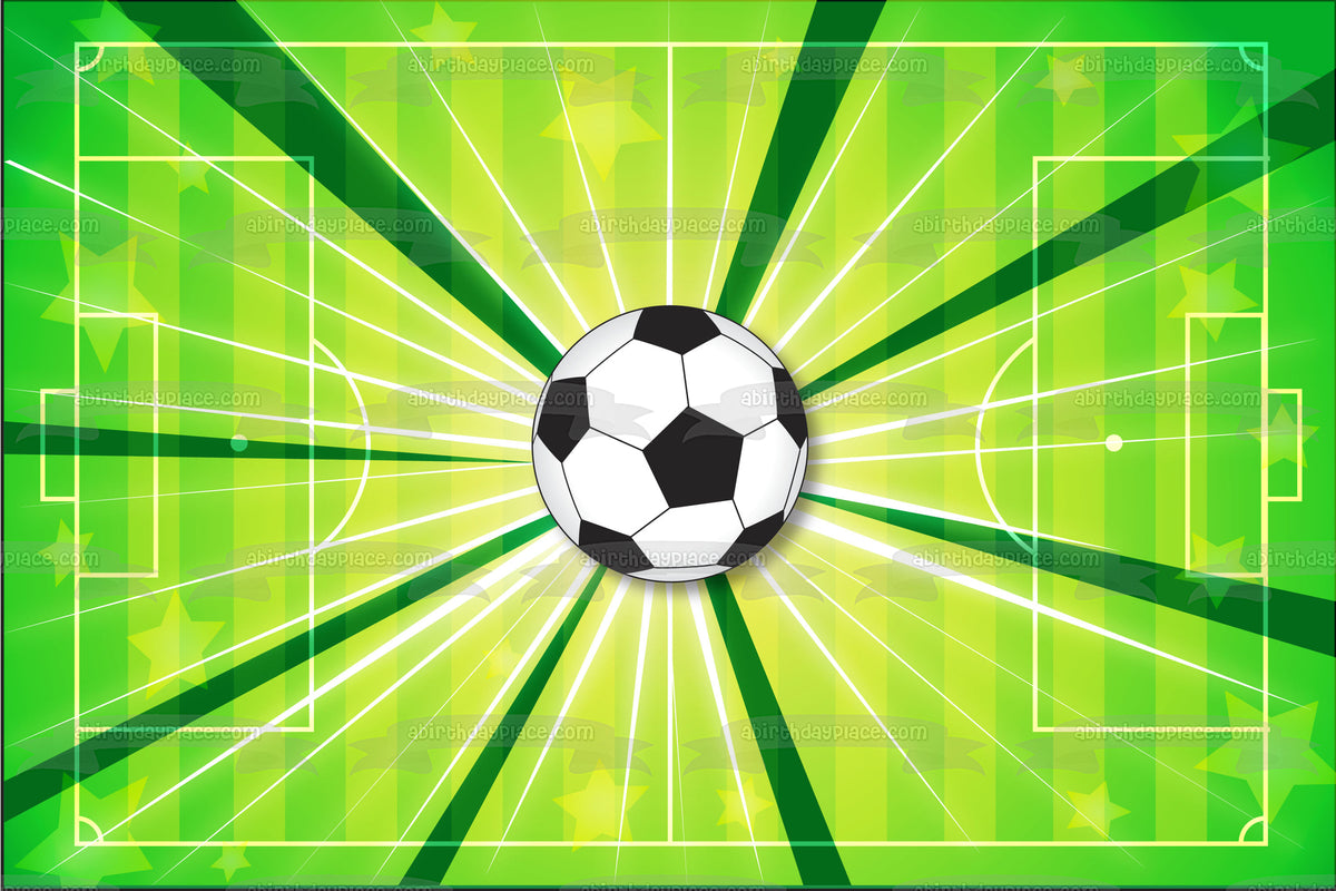 Green Soccer Ball Background