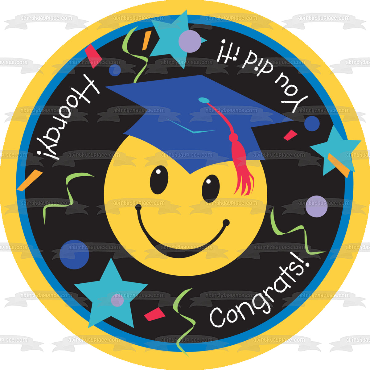 Graduation Congratulations You Did It Hooray Smiley Face Graduation Ca ...