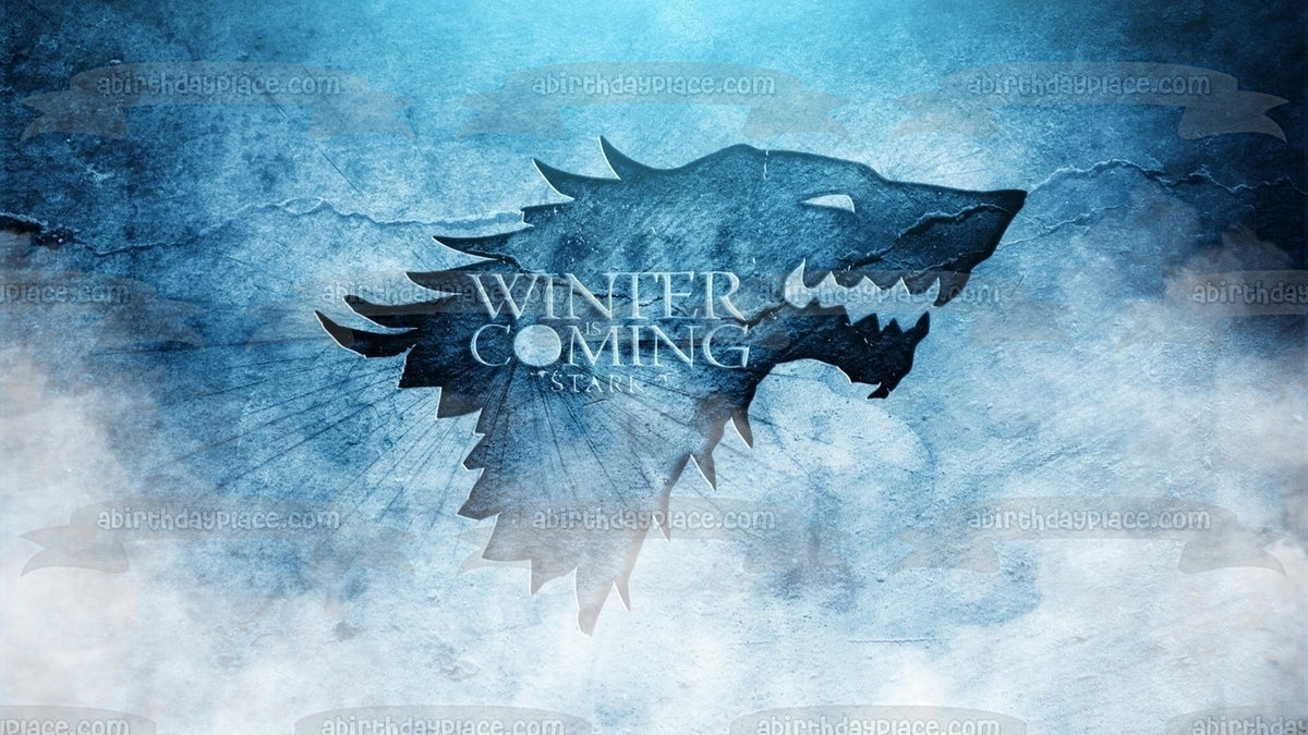 Game of Thrones House Stark Emblem Winter Is Coming Edible Cake Topper ...