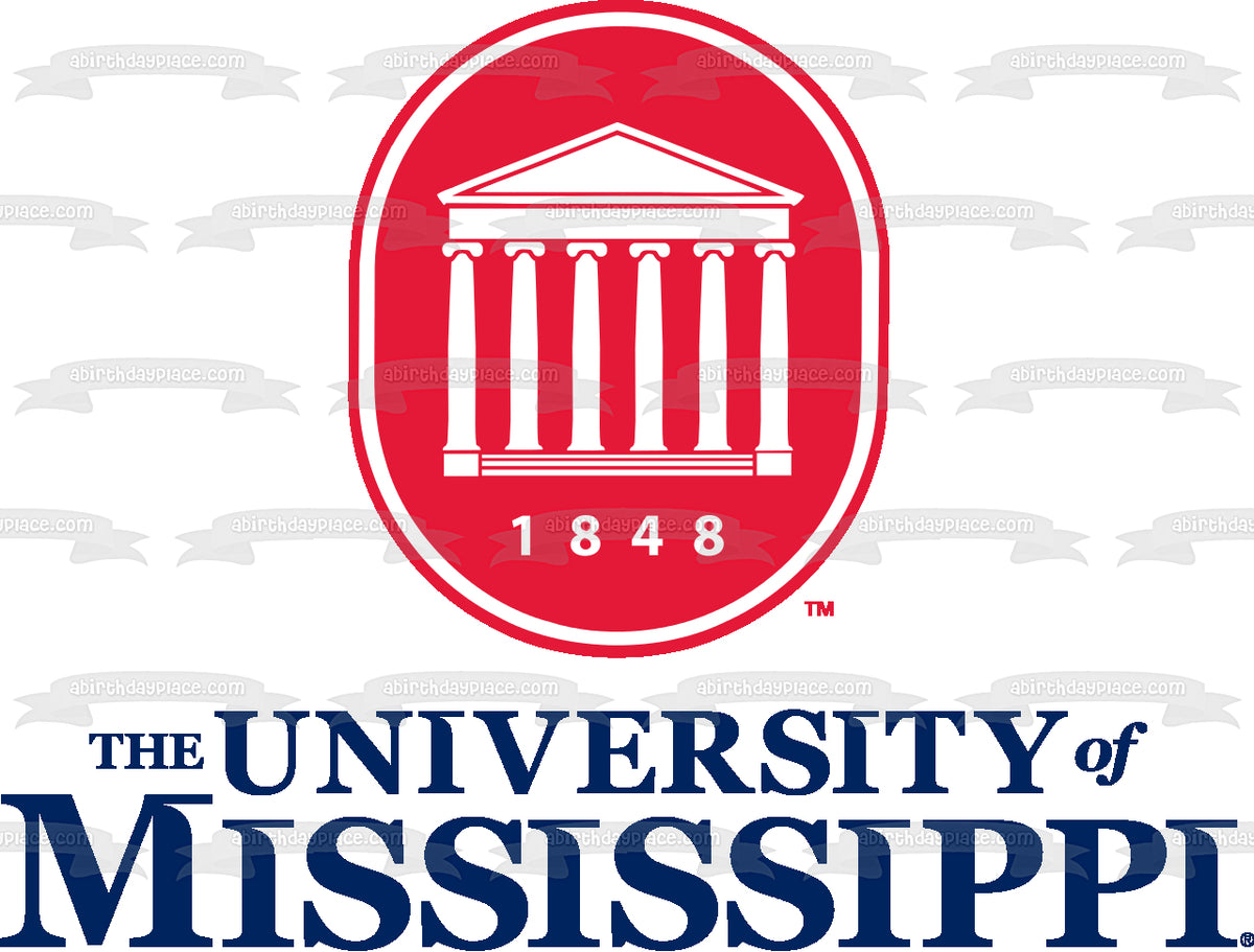 The University of Mississippi Lyceum Logo Ole Miss Edible Cake Topper ...