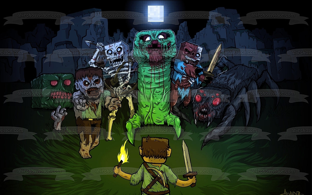 Minecraft Zombie Cake