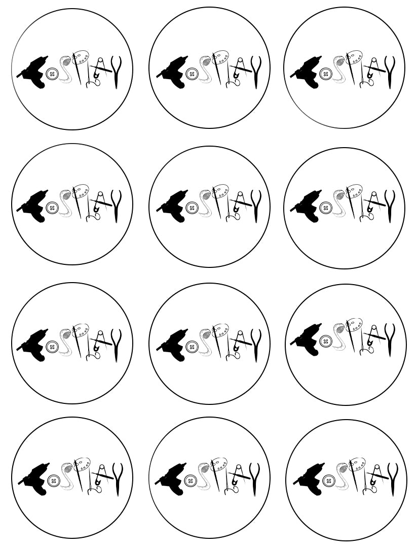 Cosplay Text Craft Tools 12 Count Edible Cupcake Topper Images ABPID50 ...