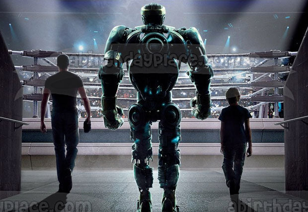 Real Steel Fighting Robot Atom Max Charlie Boxing Ring Edible Cake Top ...