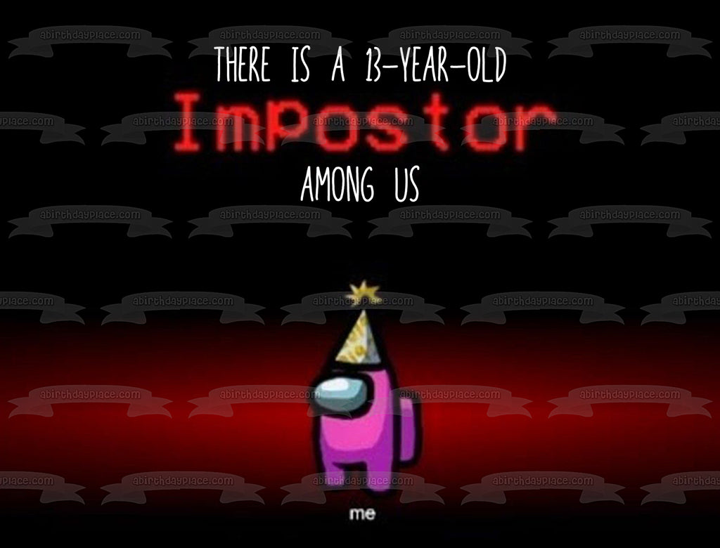 Among Us Customizable Video Game Impostor Edible Cake Topper Image ABP ...