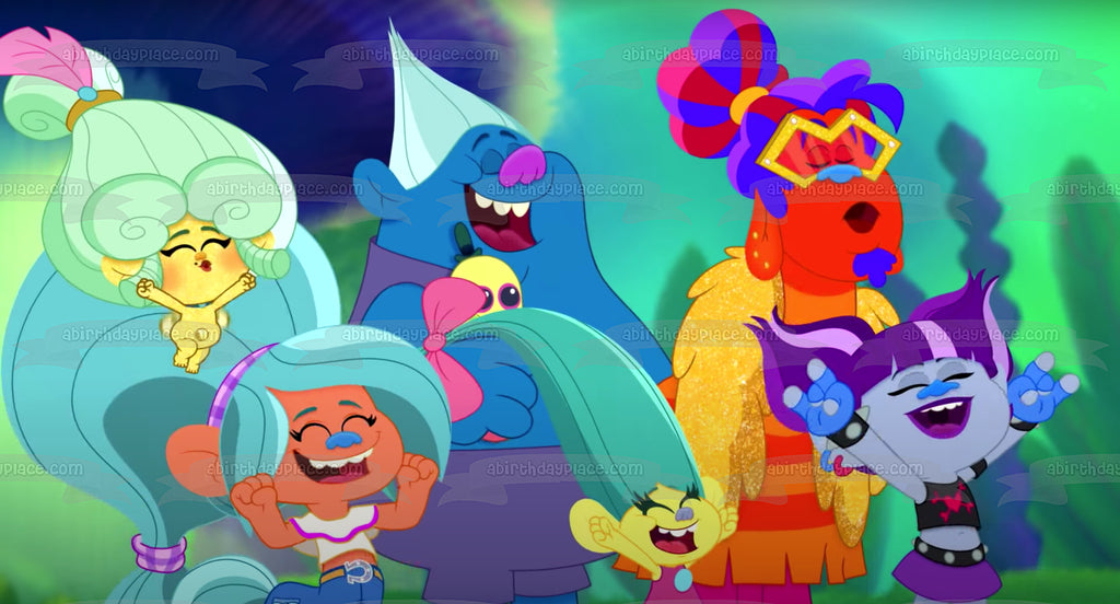 Trollstopia Val Lownote Holly Minuet Branch Poppy Edible Cake Topper I ...