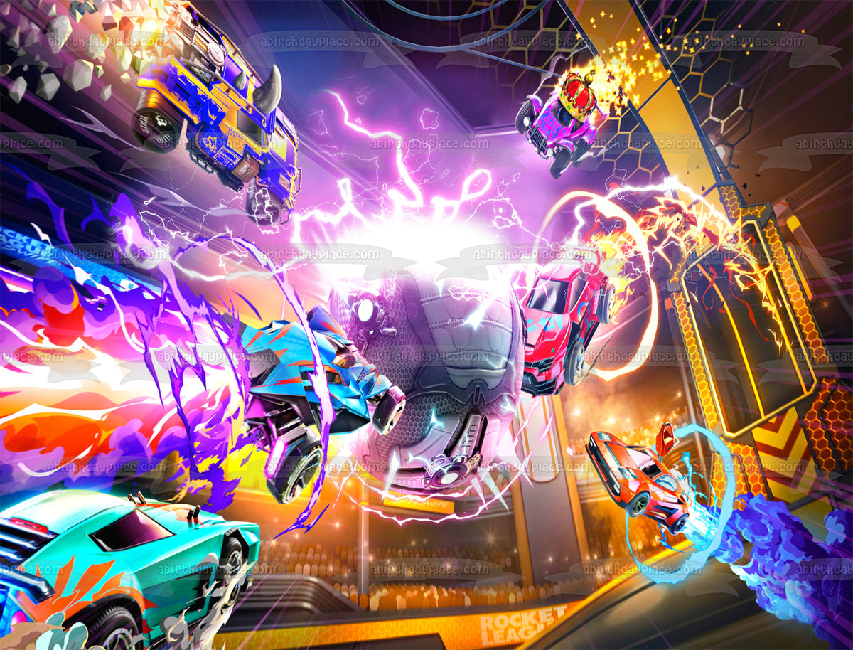 Rocket League Season 3 Sideswipe Race Cars Edible Cake Topper Image AB ...