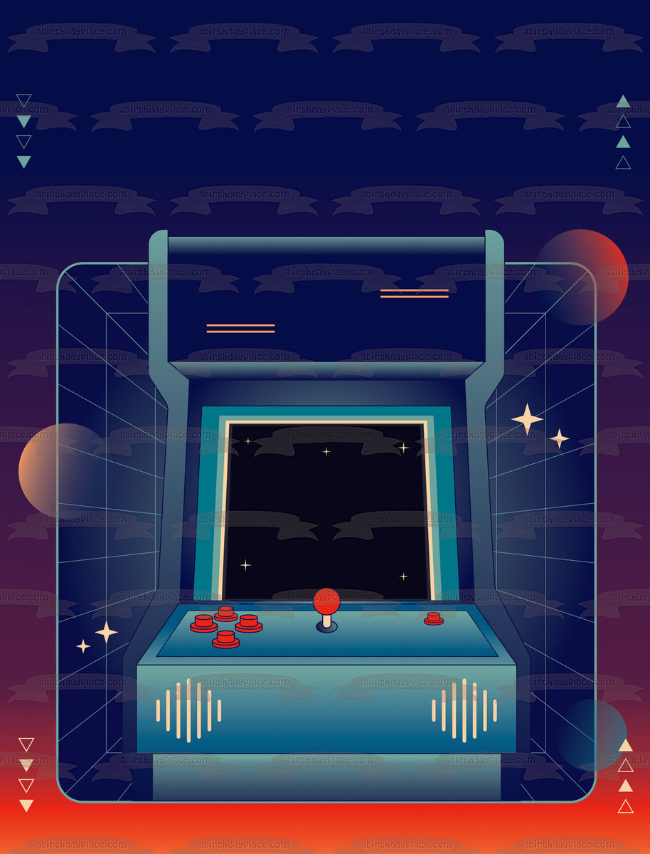 Retro Gaming Arcade Machine Edible Cake Topper Image ABPID56692 – A ...